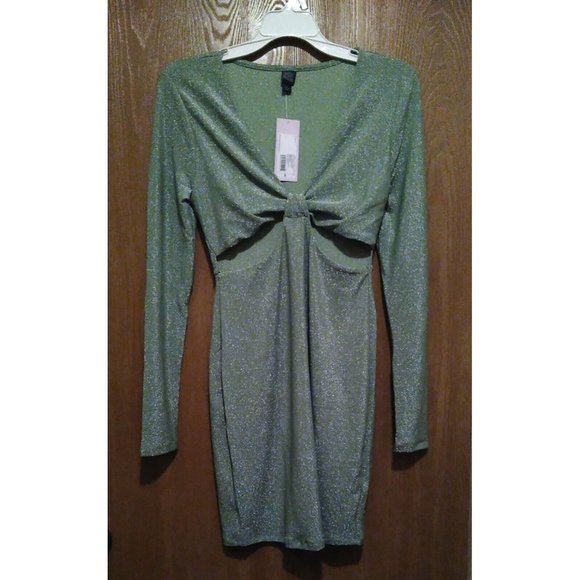wild fable | Dresses | Wild Fable Size S Cutout Metallic Sage Green ...